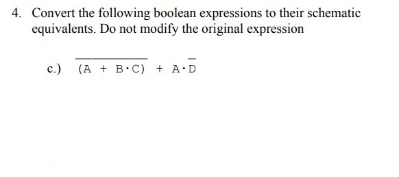 Solved Convert the following boolean expressions to their | Chegg.com