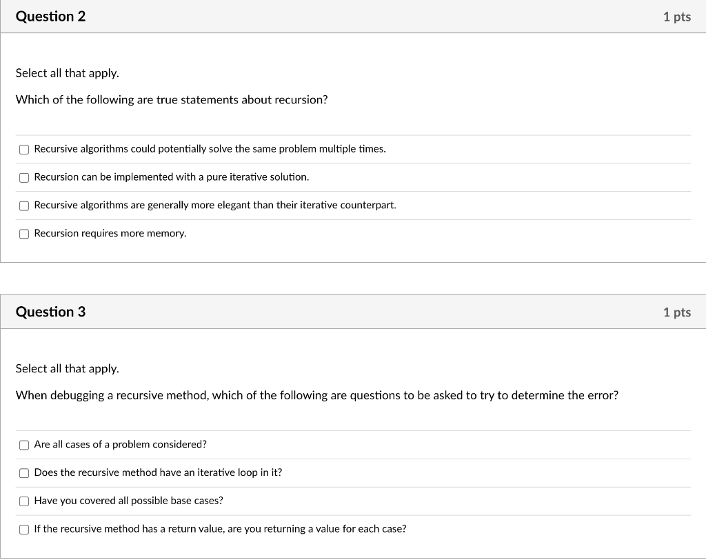 Solved Select all that apply. Which of the following are | Chegg.com