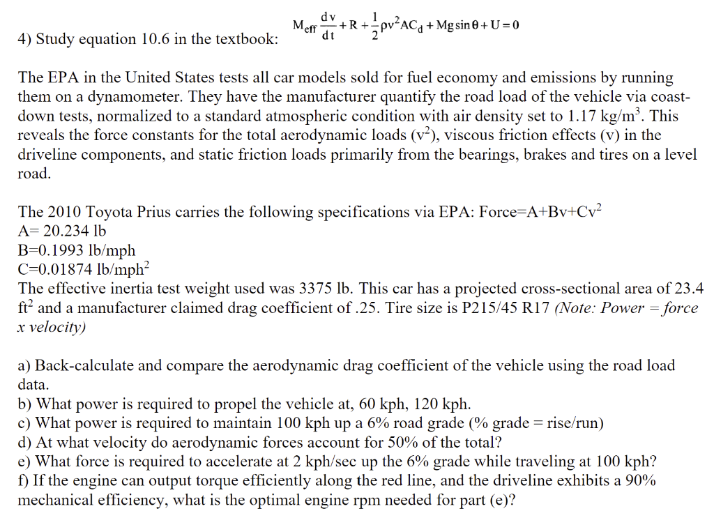 4) Study equation 10.6 in the textbook: Meff | Chegg.com