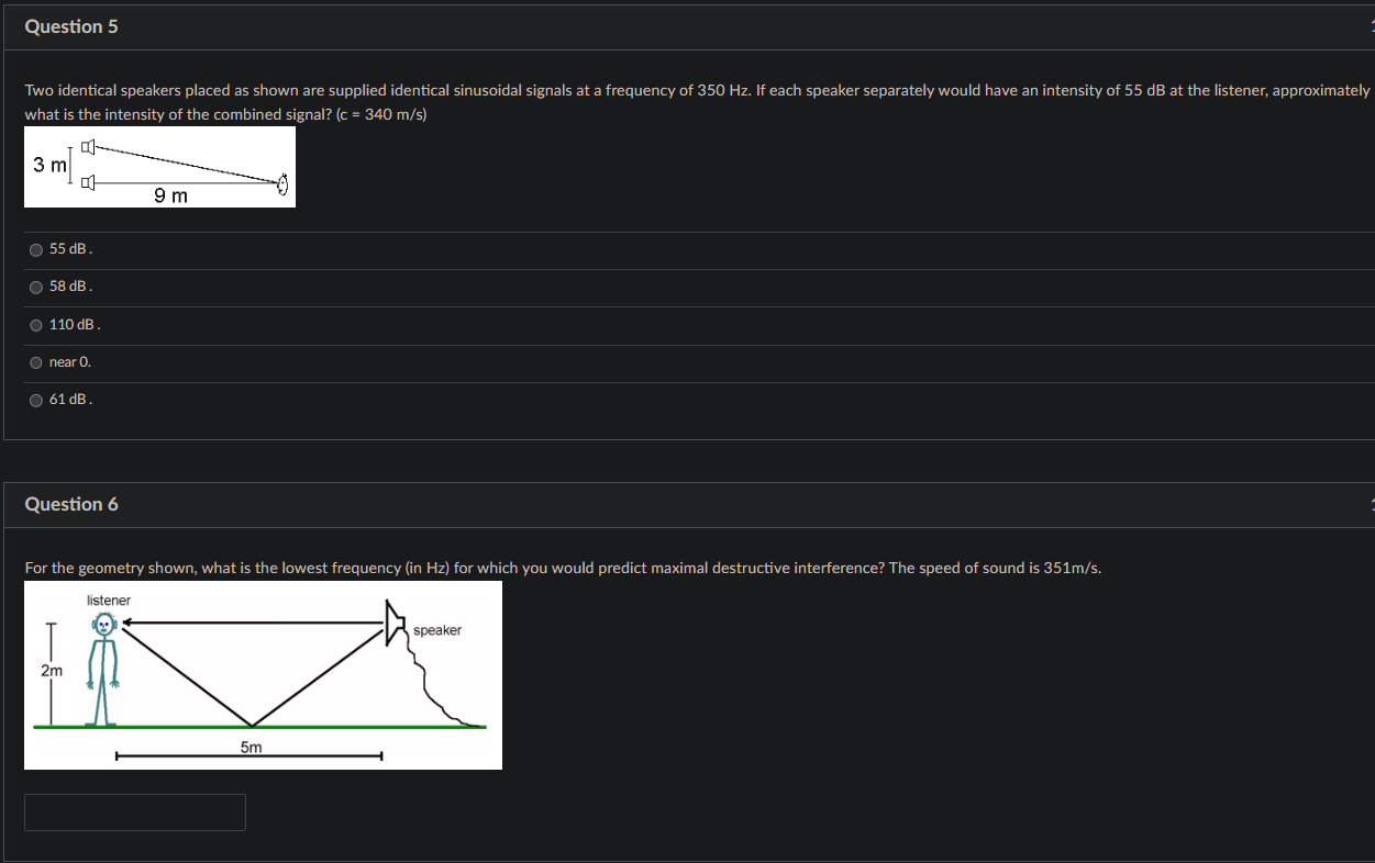 Solved what is the intensity of the combined signal? ( c=340 | Chegg.com