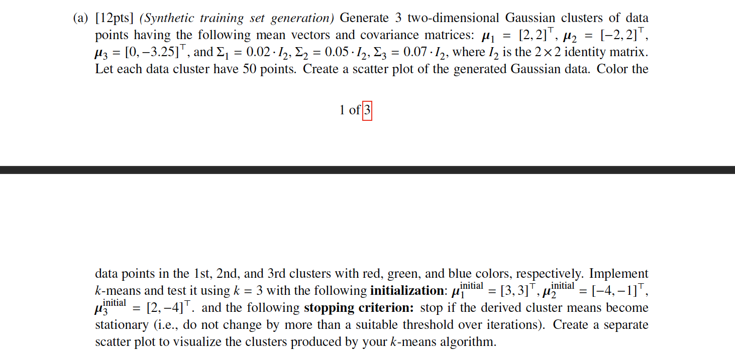 Problem 32 44pts K Means Implementation In This 