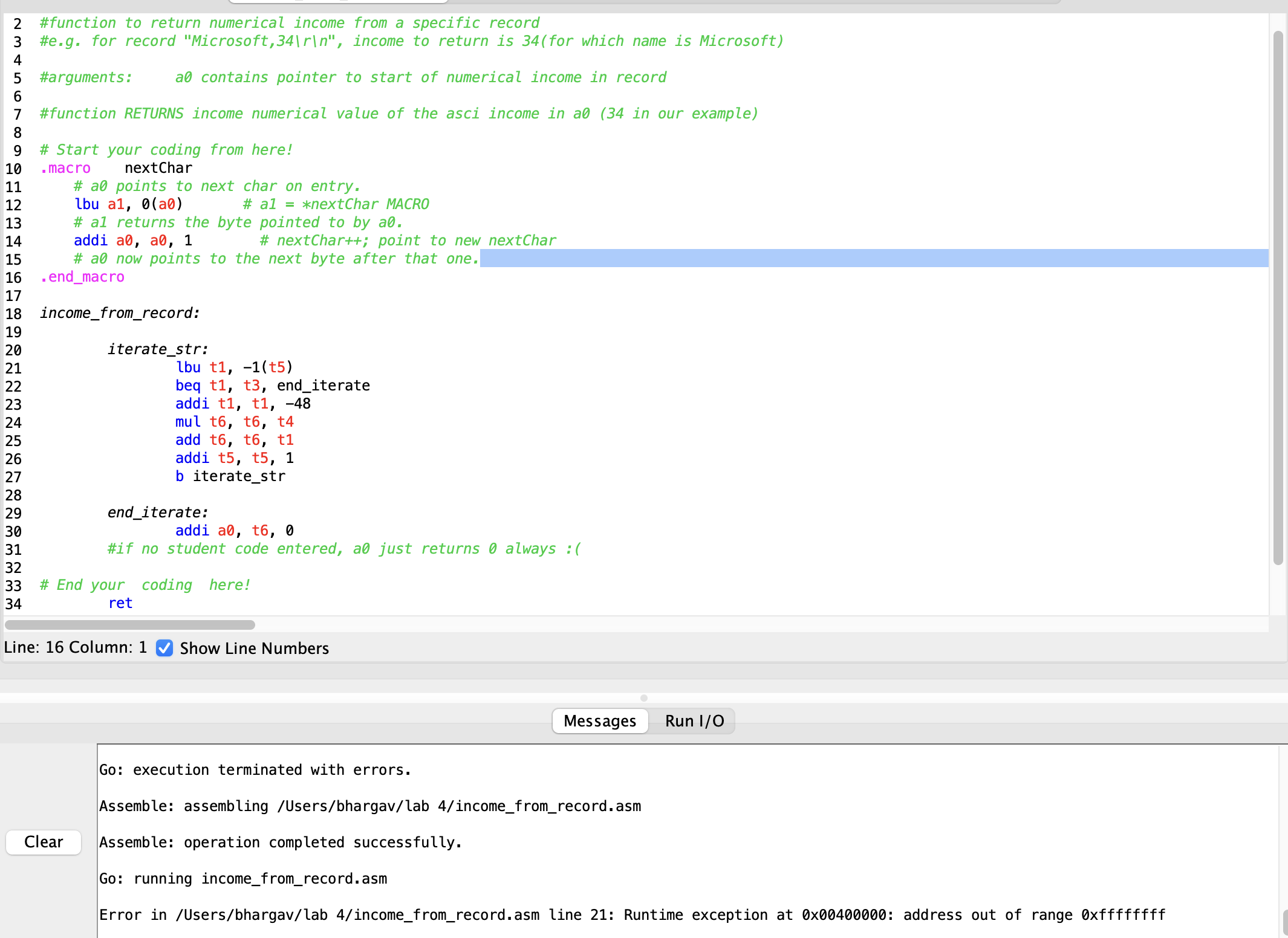 Solved \#function to return numerical income from a specific | Chegg.com