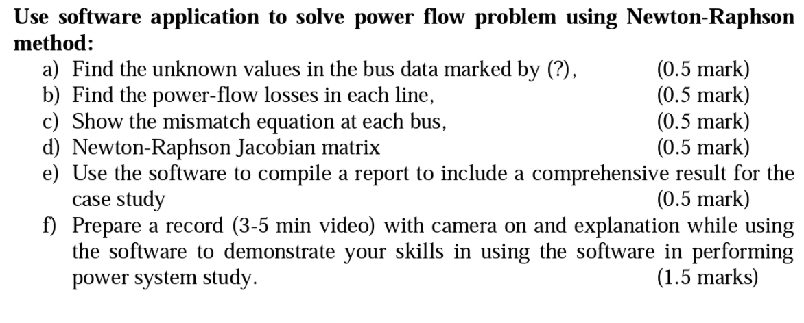 Use software application to solve power flow problem | Chegg.com