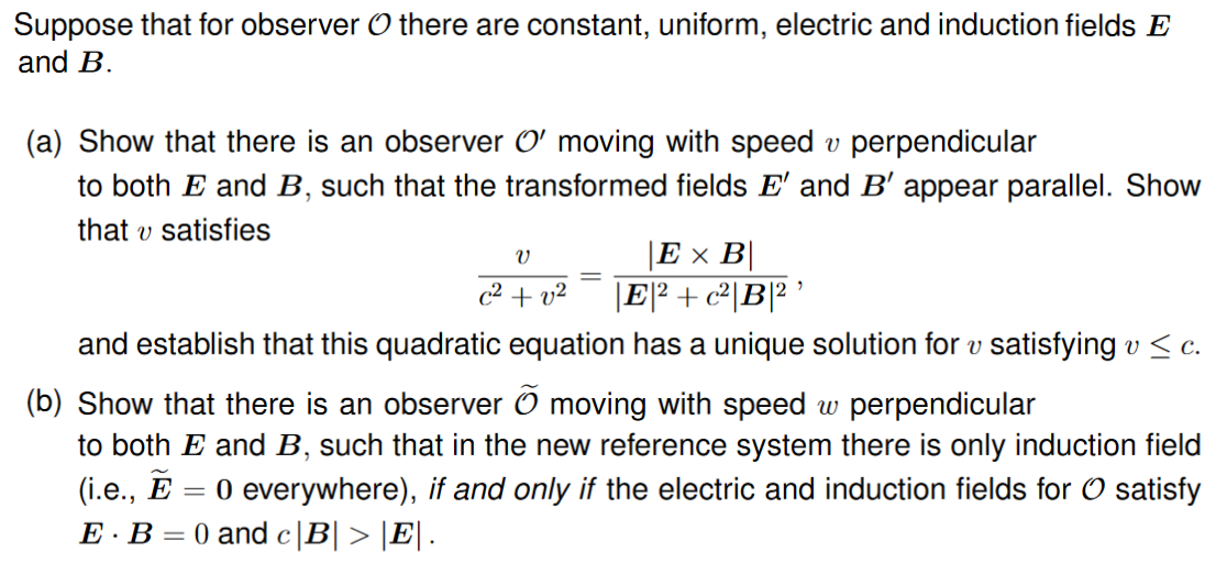 Solved Suppose that for observer O there are constant, | Chegg.com