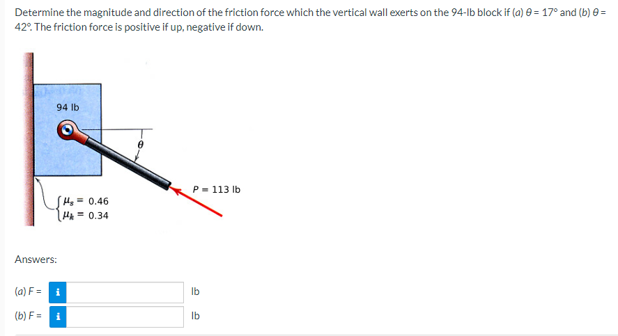 Solved Determine the magnitude and direction of the friction | Chegg.com