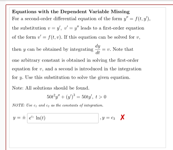 Solved Equations with the Dependent Variable Missing For a | Chegg.com