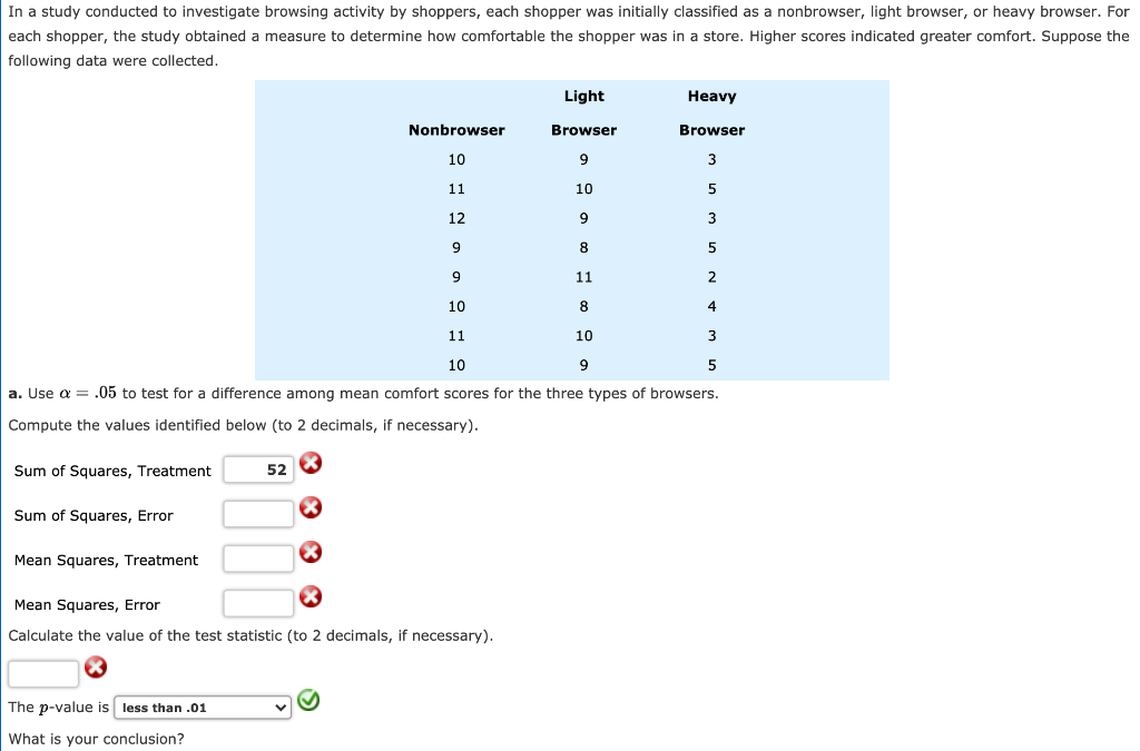 Solved In a study conducted to investigate browsing activity | Chegg.com