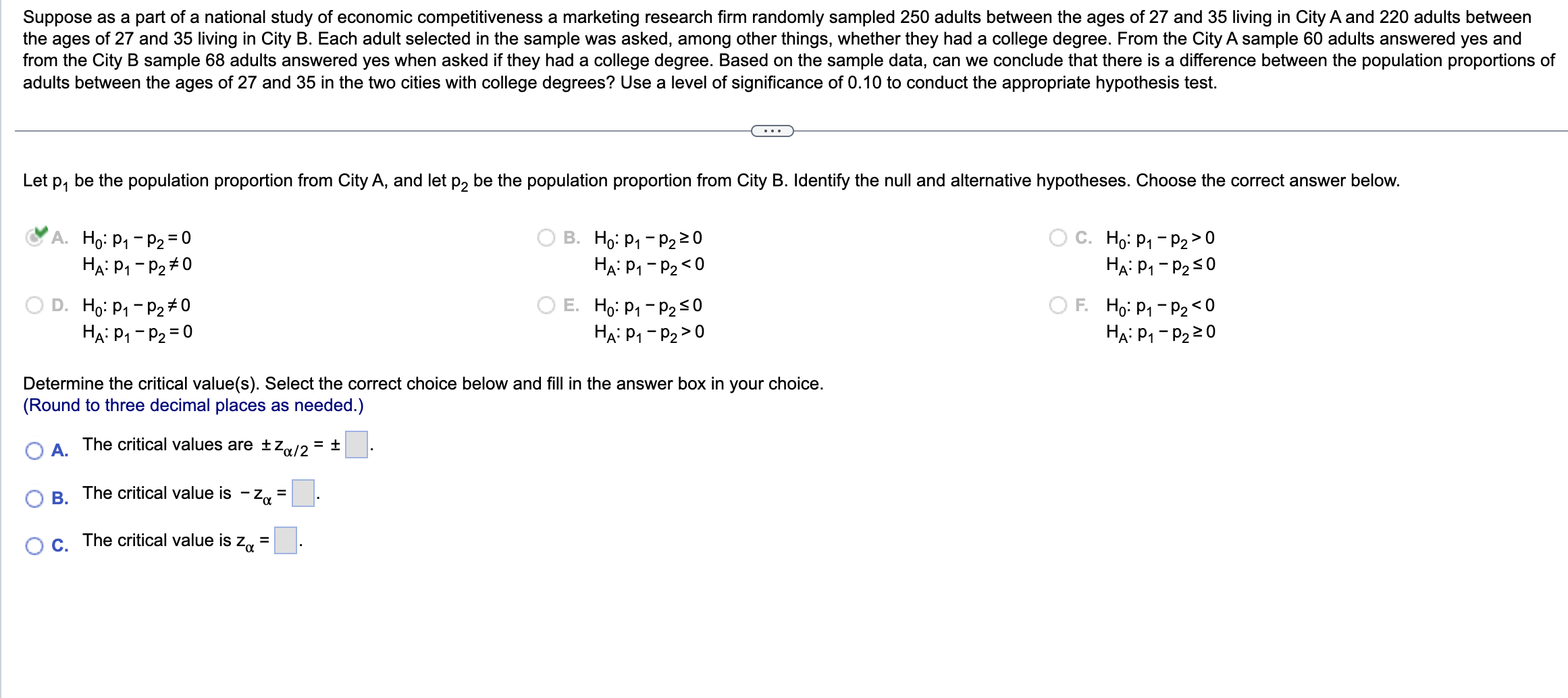 Solved adults between the ages of 27 and 35 in the two | Chegg.com