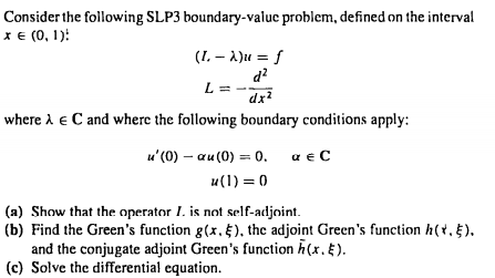 Solved Consider the following SLP3 boundary-value problem, | Chegg.com