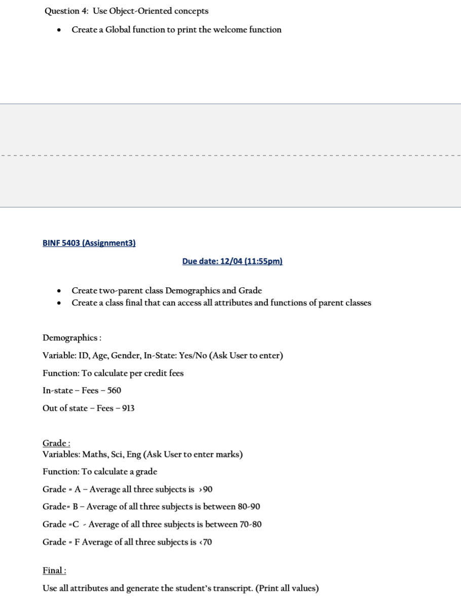 Solved Question 2: Create 2D array and get following output | Chegg.com