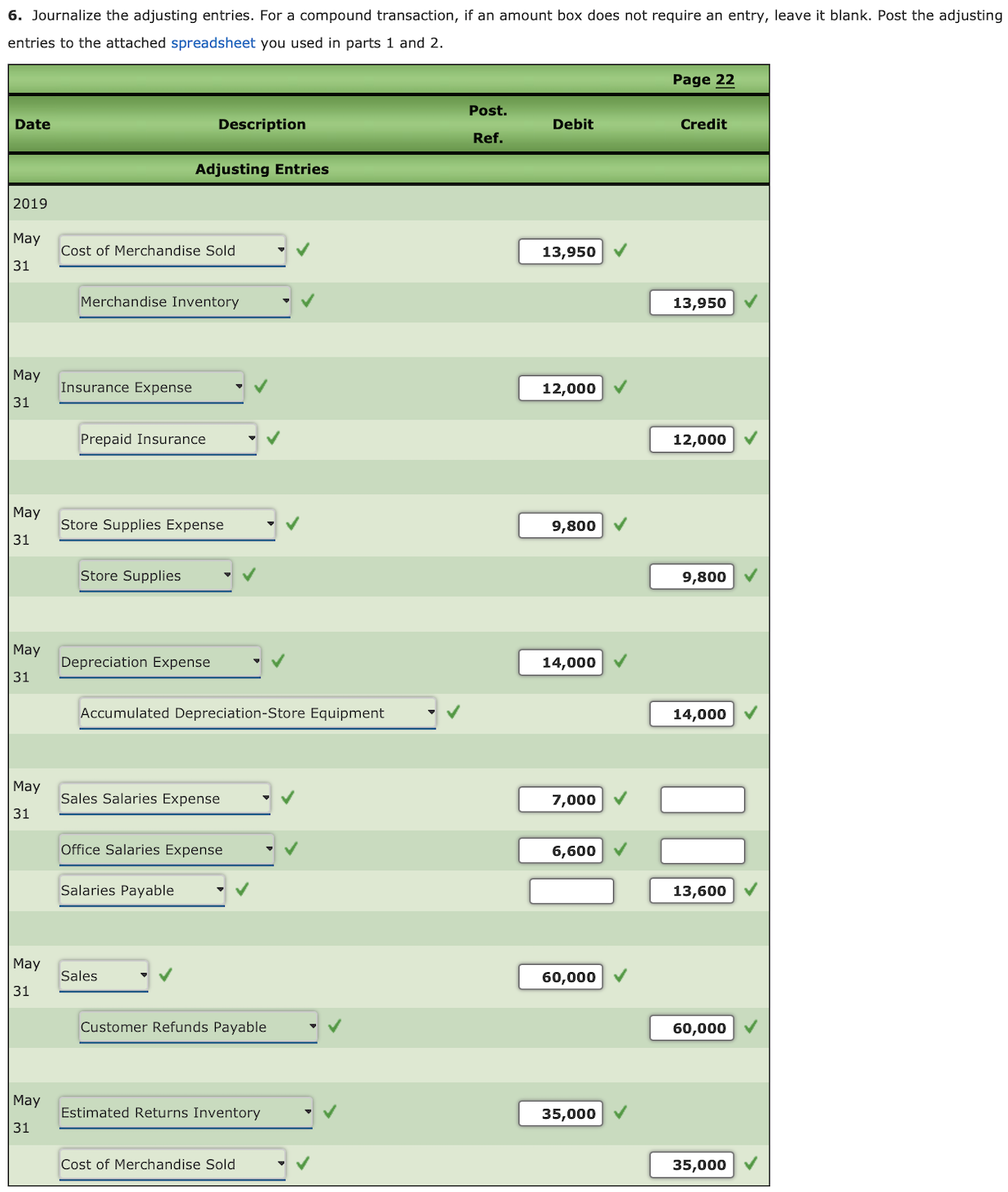 Solved For a compound transaction, if an amount box does not | Chegg.com