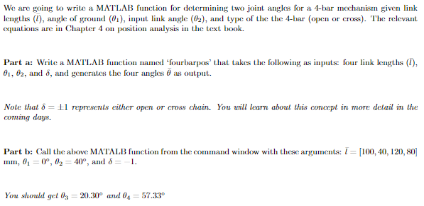Solved We are going to write a MATLAB function for | Chegg.com