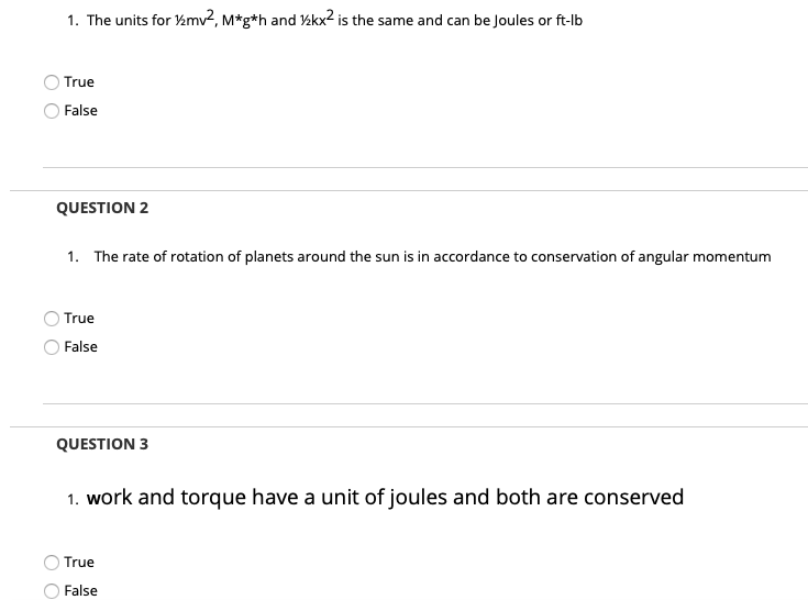 Solved 1. The units for Vmv2, M*g*h and Vkx2 is the same and | Chegg.com