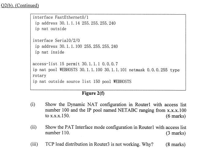 Solved (b) Figure 2(d) depicts a network where two subnets - | Chegg.com