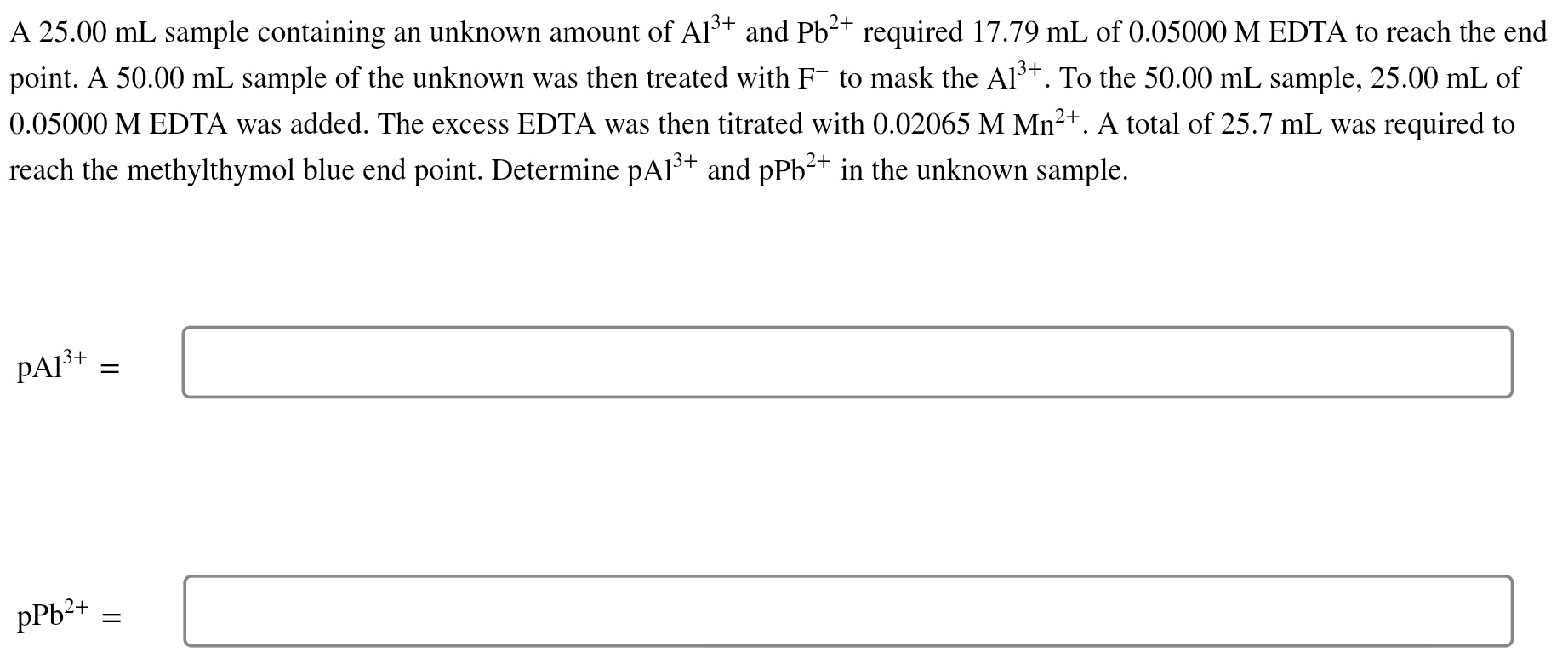 Solved by an EXPERT A 25.00 mL ﻿sample containing an ﻿unknown amount | Chegg.com