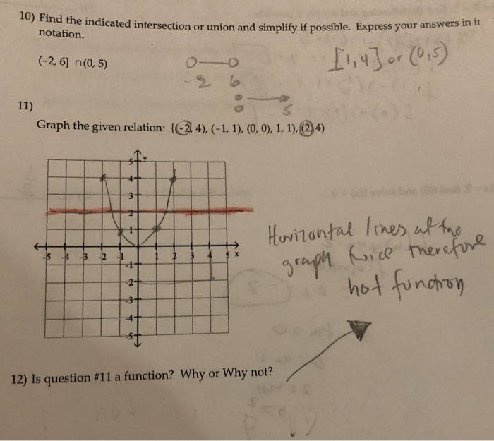Solved 10) Find the indicated intersection or union and | Chegg.com