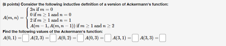 Solved (6 points) Consider the following inductive | Chegg.com