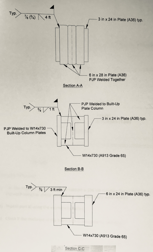 3. A built-up column consisting of three 6 in plates | Chegg.com