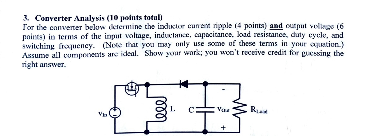 Solved Find The Inductor Current Ripple And Output Voltage