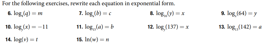 Solved For the following exercises, rewrite each equation in | Chegg.com