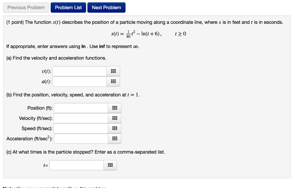 Solved Previous Problem Prob lem ListNext Problem (1 point) | Chegg.com