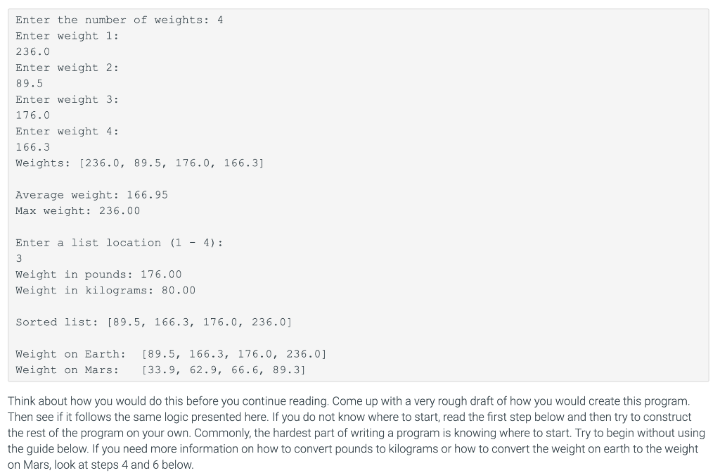 Solved Be able to: • Get a list of numbers Display the | Chegg.com
