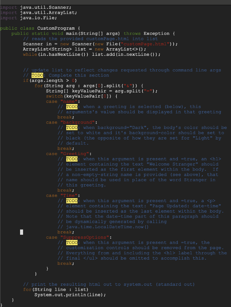 Update CGI Program It's now time to implement some | Chegg.com