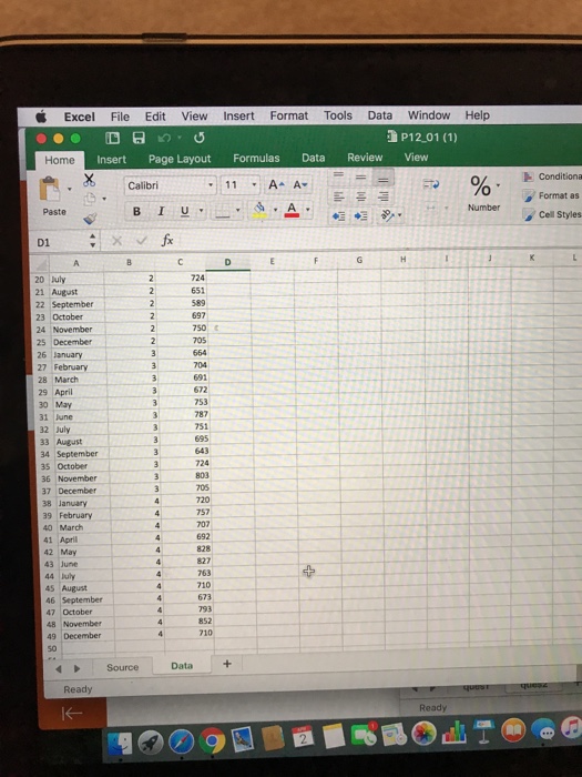Solved Excel File Edit View Insert Format Tools Data Window | Chegg.com