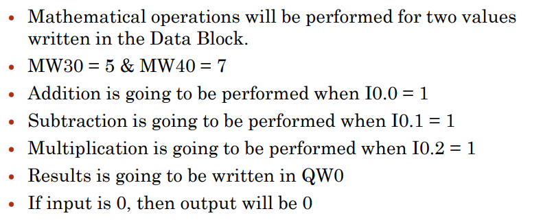 Solved - Mathematical operations will be performed for two | Chegg.com