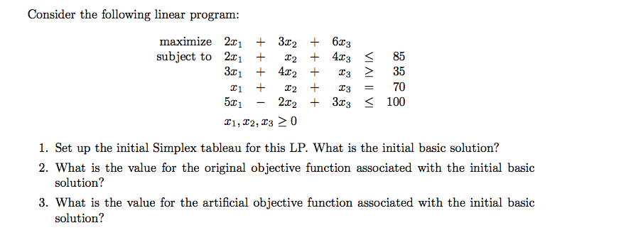 Solved Consider the following linear program: maximize 2x1 + | Chegg.com