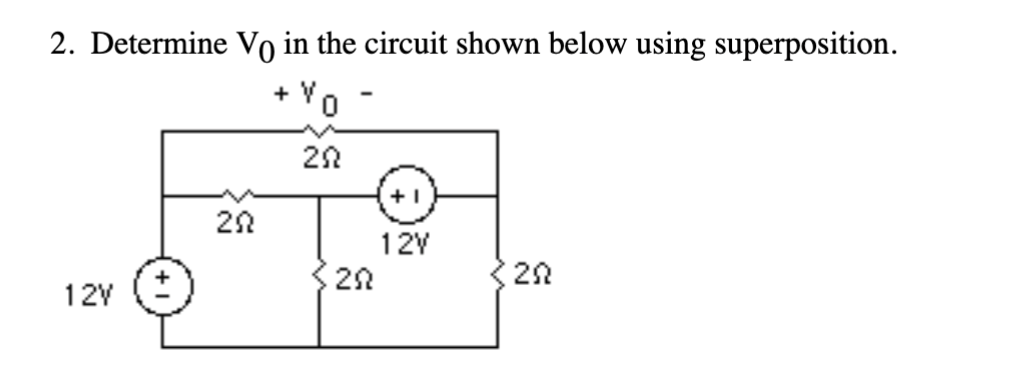 Solved Determine V0 ﻿in the circuit shown below using | Chegg.com