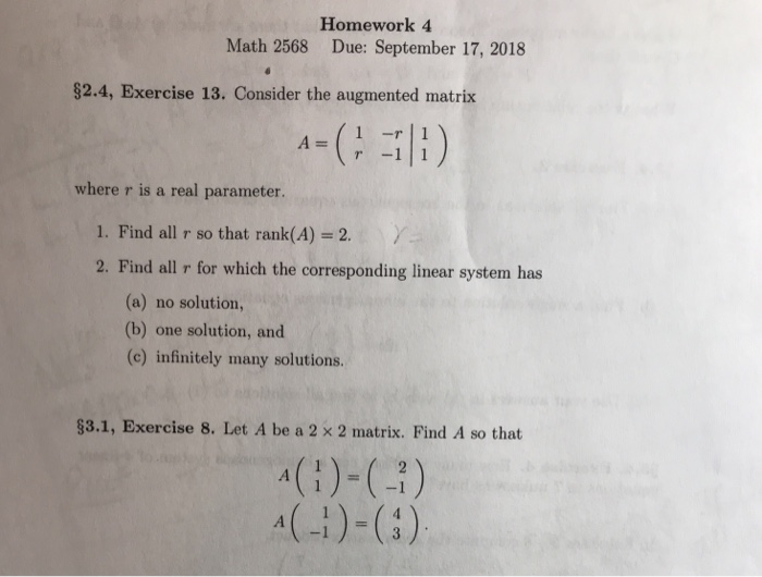 Solved Homework 4 Math 2568 Due: September 17, 2018 82.4, | Chegg.com Solved Homework 4 Math 2568 Due: September 17, 2018 82.4, | Chegg.com