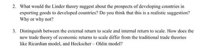 Solved What would the Linder theory suggest about the | Chegg.com