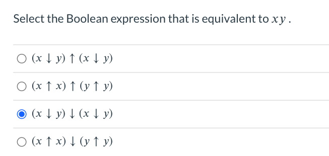 Solved Select the Boolean expression that is equivalent to | Chegg.com