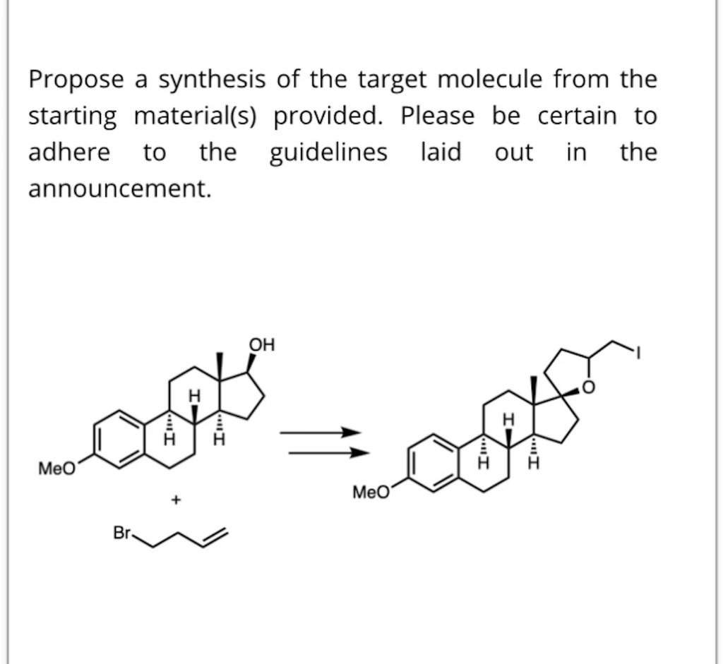 Solved Propose a synthesis of the target molecule from the | Chegg.com