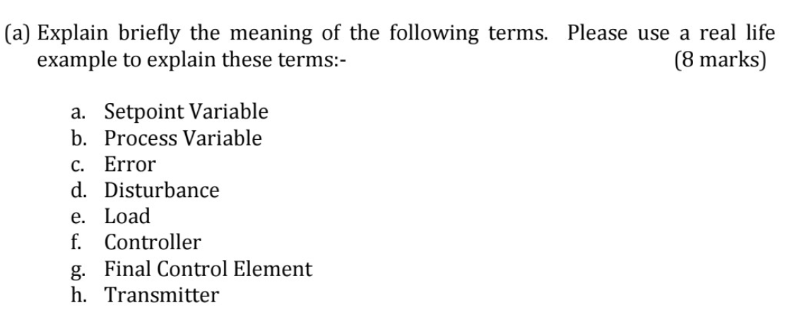 Solved (a) Explain briefly the meaning of the following | Chegg.com