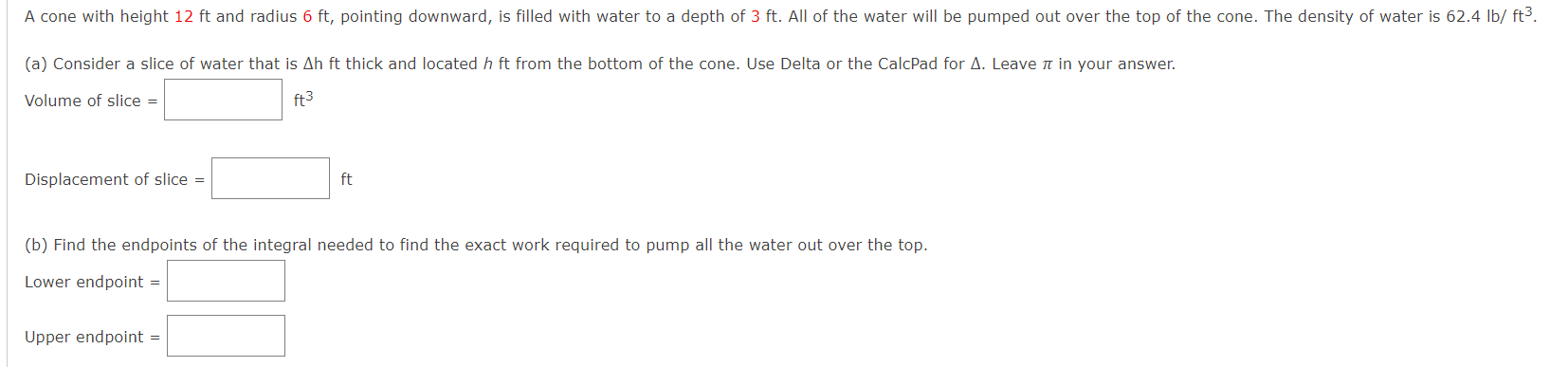 Solved (a) Consider a slice of water that is Δhft thick and | Chegg.com