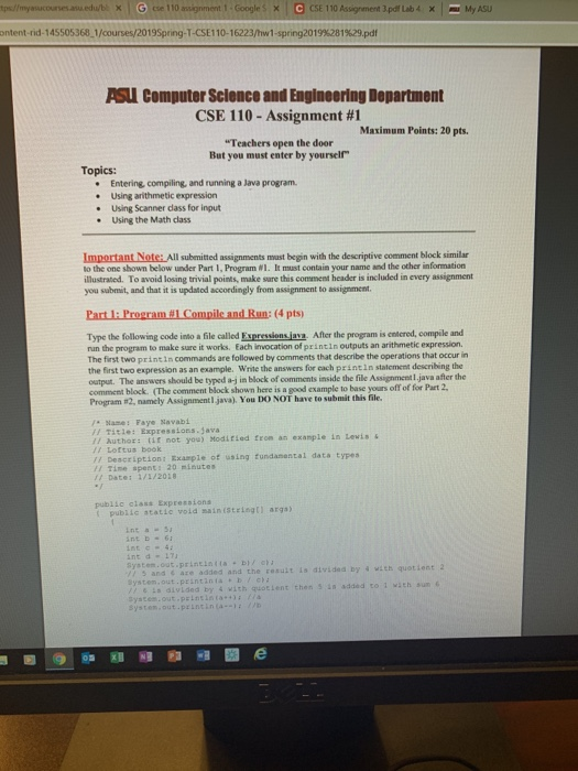Solved bx Gcse 110 assignment 1-GoogleSx C CSE 110 | Chegg.com