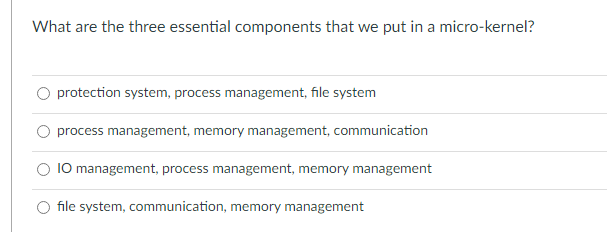 Solved What are the three essential components that we put | Chegg.com