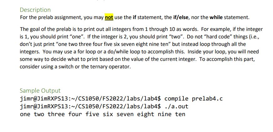 Solved The question is to print out all integers from 1 | Chegg.com