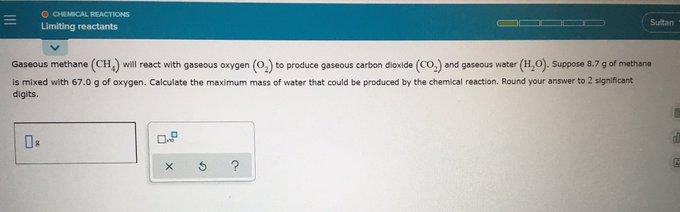 Solved Gaseous methane CH4 will react with gaseous oxygen | Chegg.com