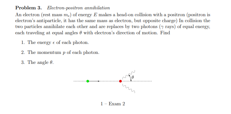 Solved An Electron Rest Mass Me Of Energy E Makes A