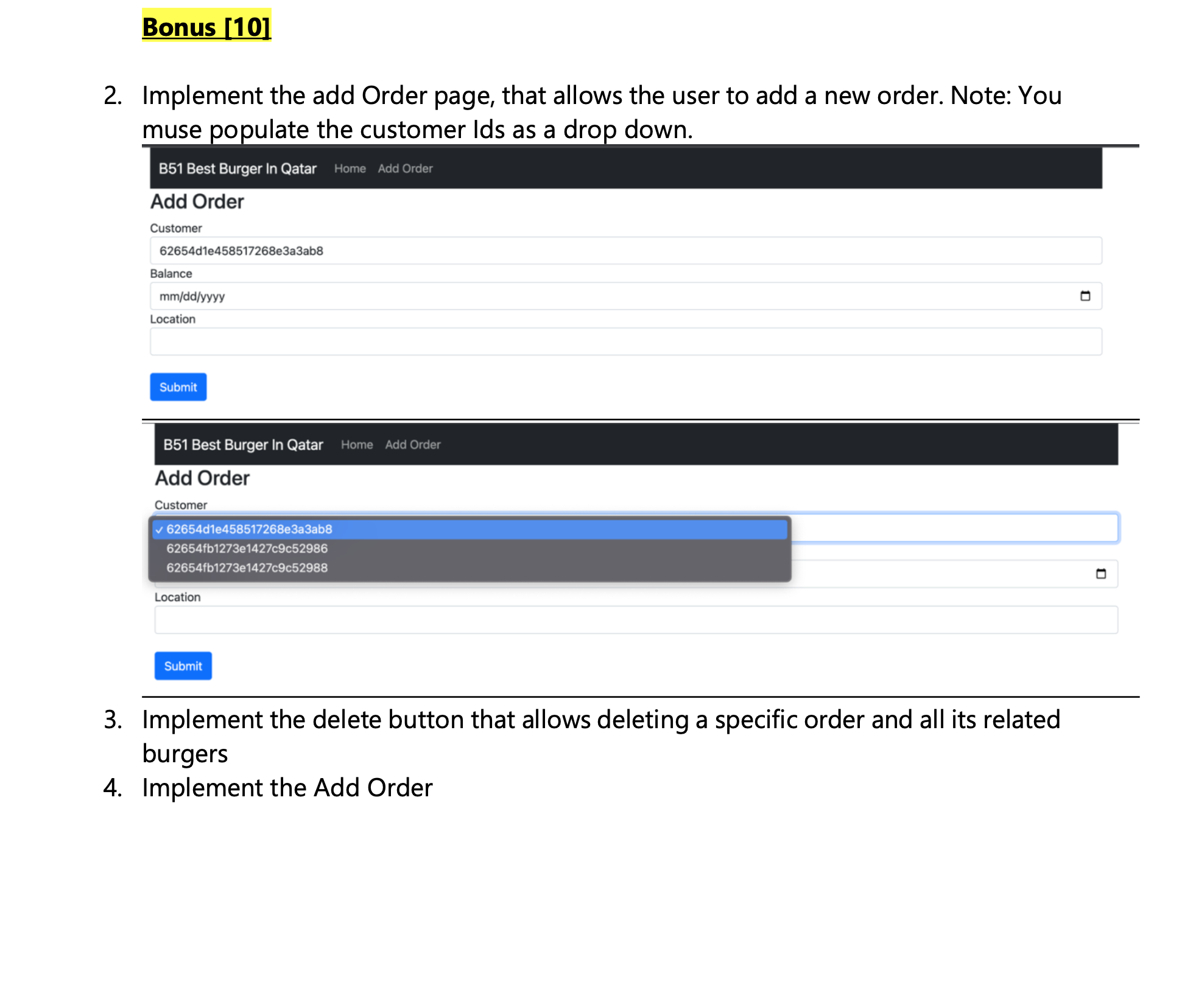 Solved Creating the Server and Burger APIs [80\%] 1.1. | Chegg.com