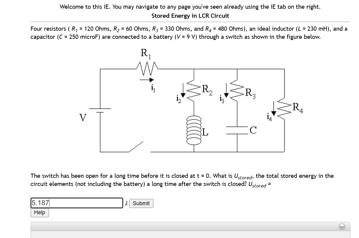 Solved Welcome to this IE. ﻿You may navigate to any page | Chegg.com