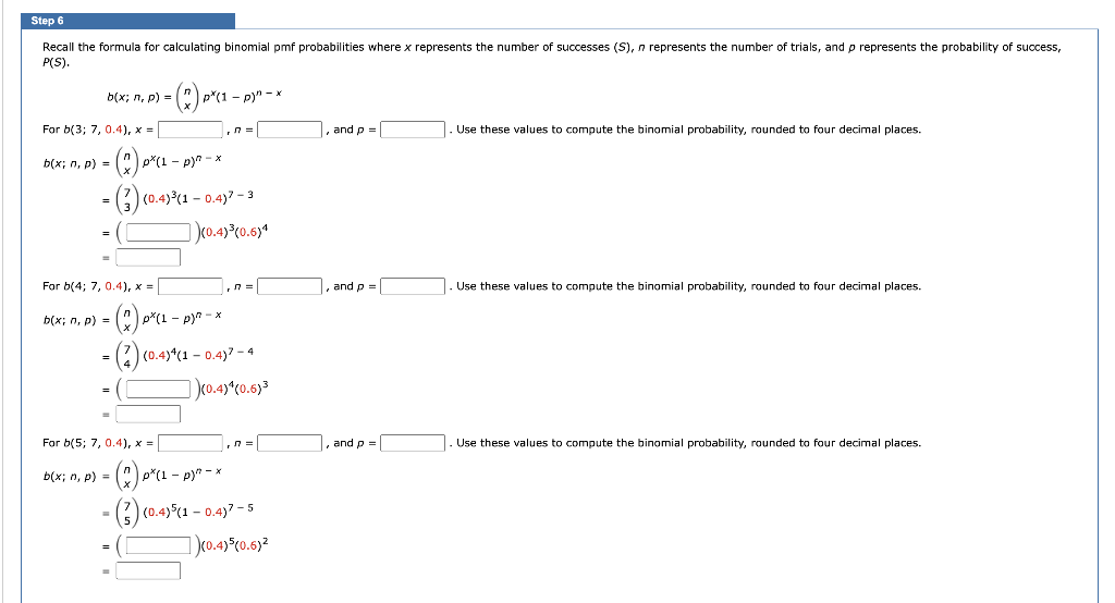 Solved Recall the formula for calculating binomial pmf | Chegg.com