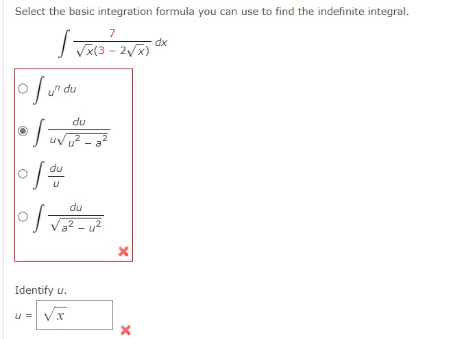 Solved Select the basic integration formula you can use to | Chegg.com