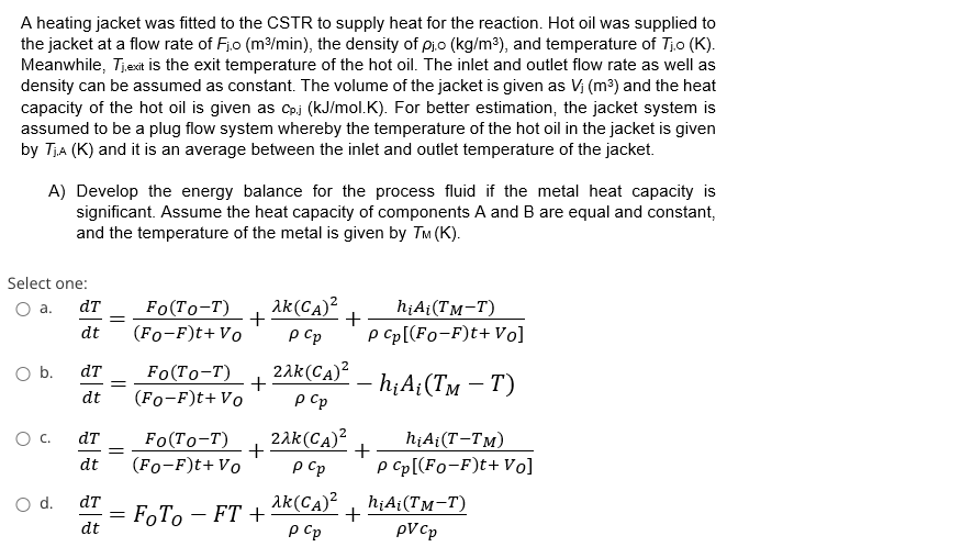 Solved Component A is converted to component B in | Chegg.com