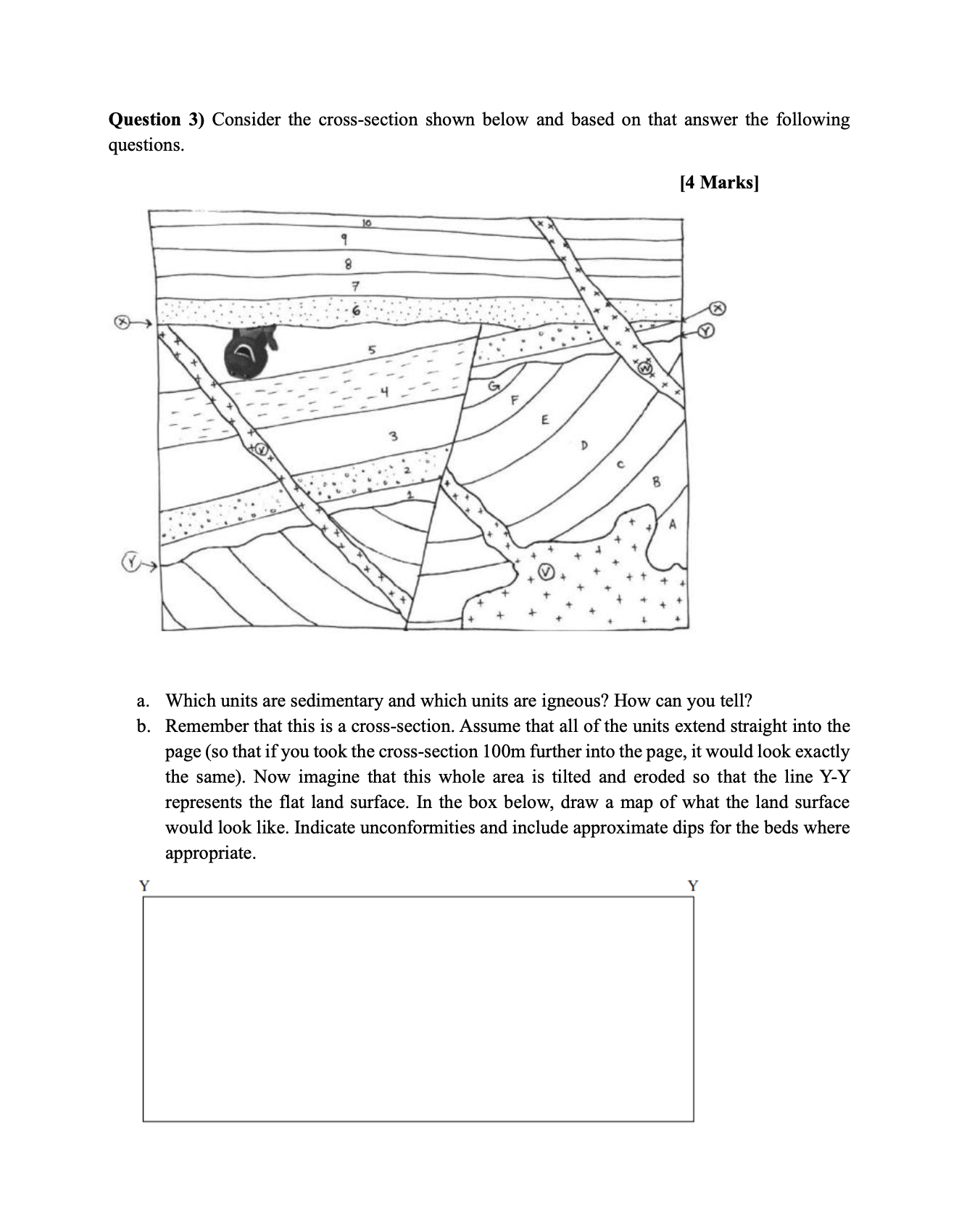 Solved Question 3) ﻿Consider the cross-section shown below | Chegg.com