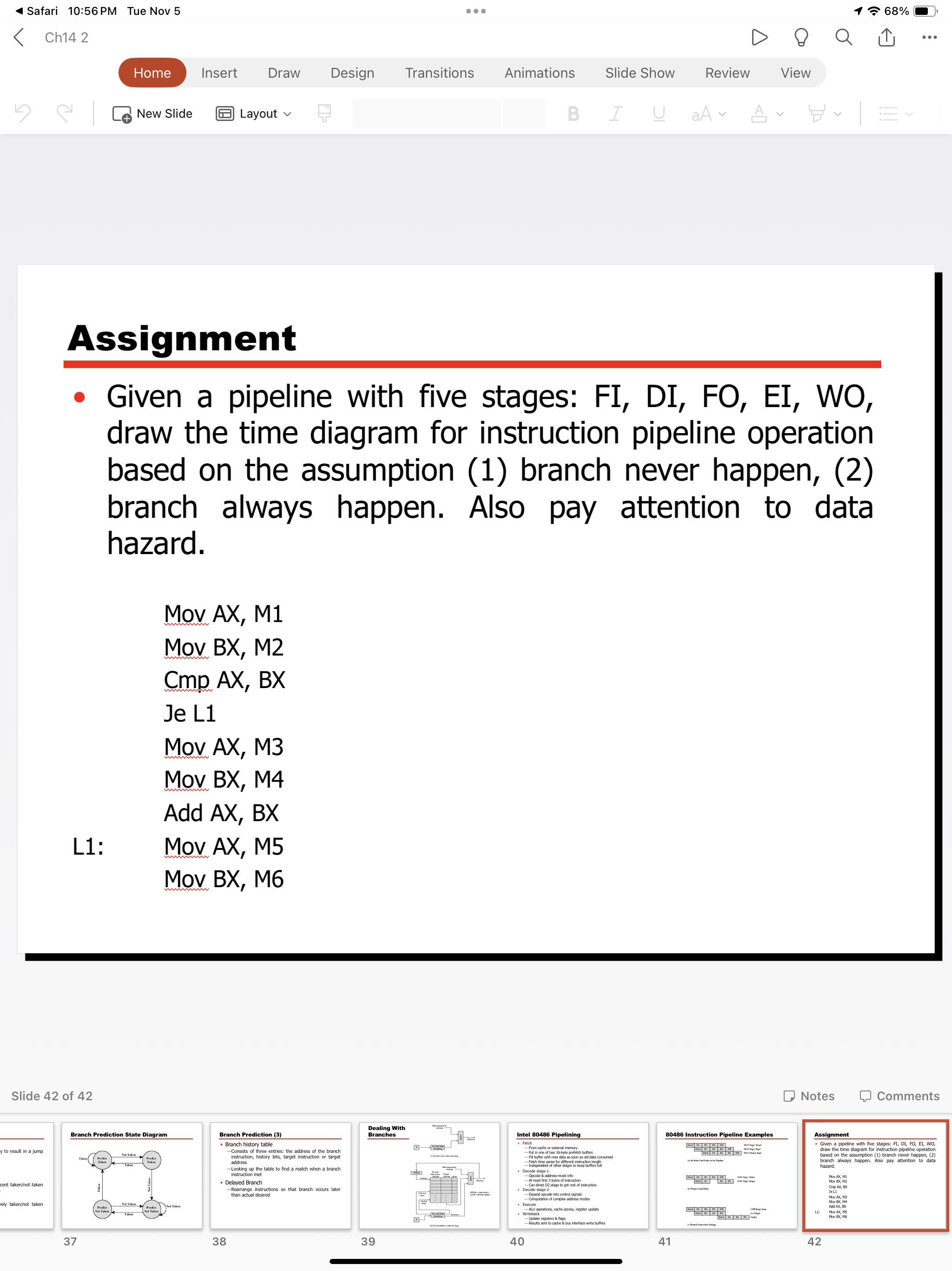 Solved AssignmentGiven a pipeline with five stages: | Chegg.com