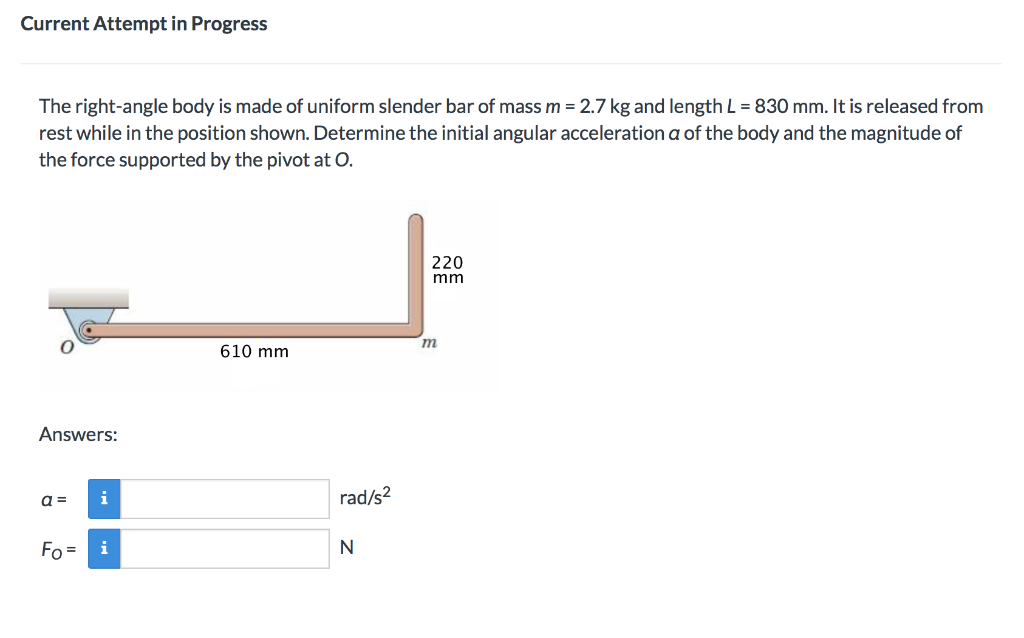 Solved Current Attempt in Progress The right-angle body is | Chegg.com